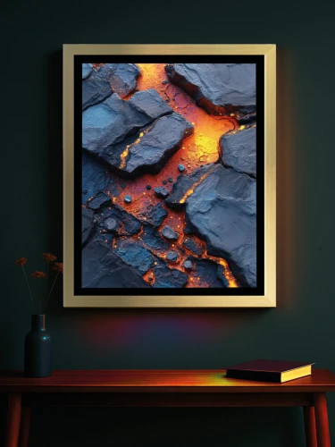 Lawa i Bazalt - Podświetlany obraz led Lightvibes Lightvibes